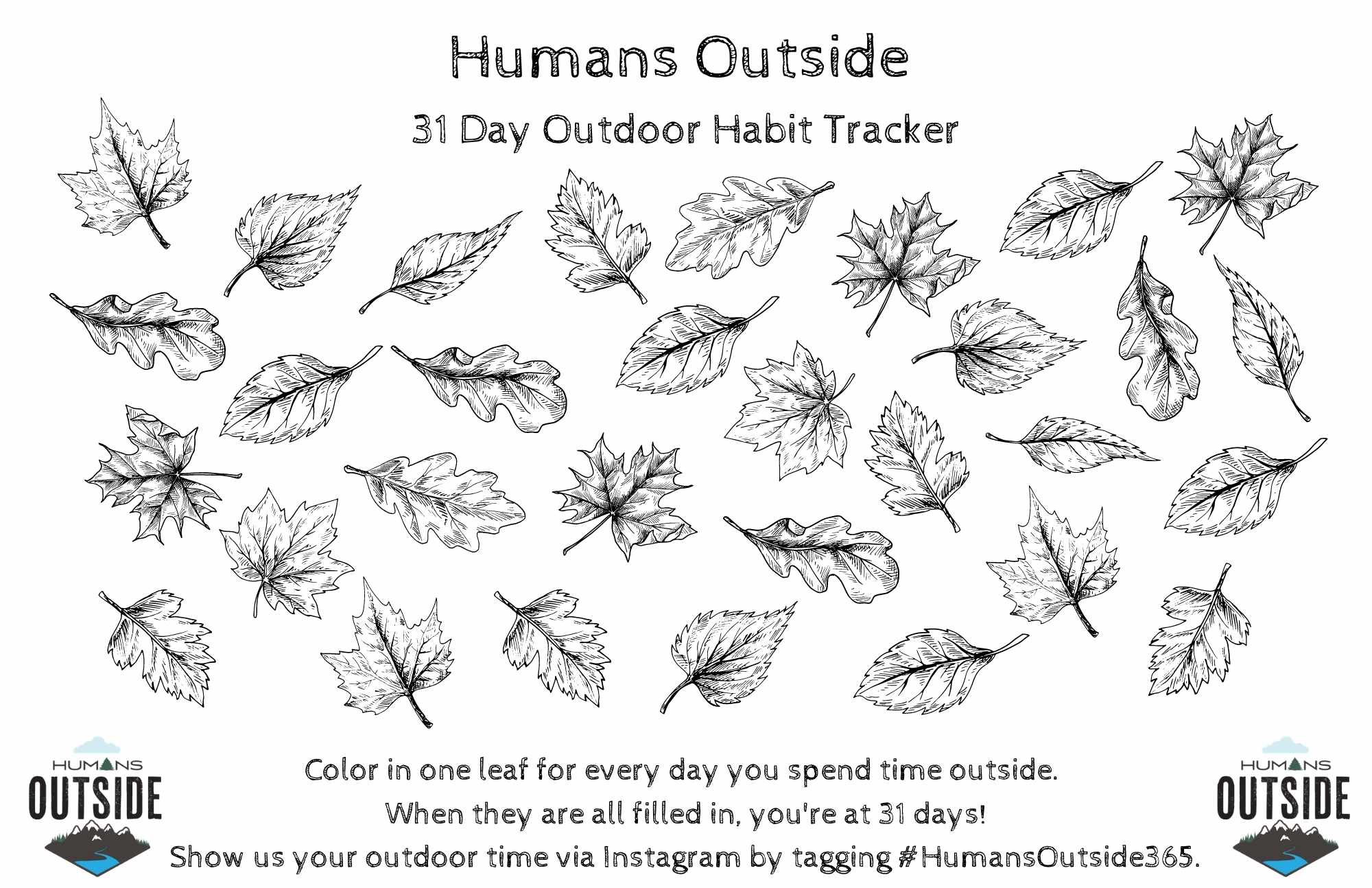 Humans Outside 31-Day Habit Tracker (Download) | Humans Outside | Amy ...